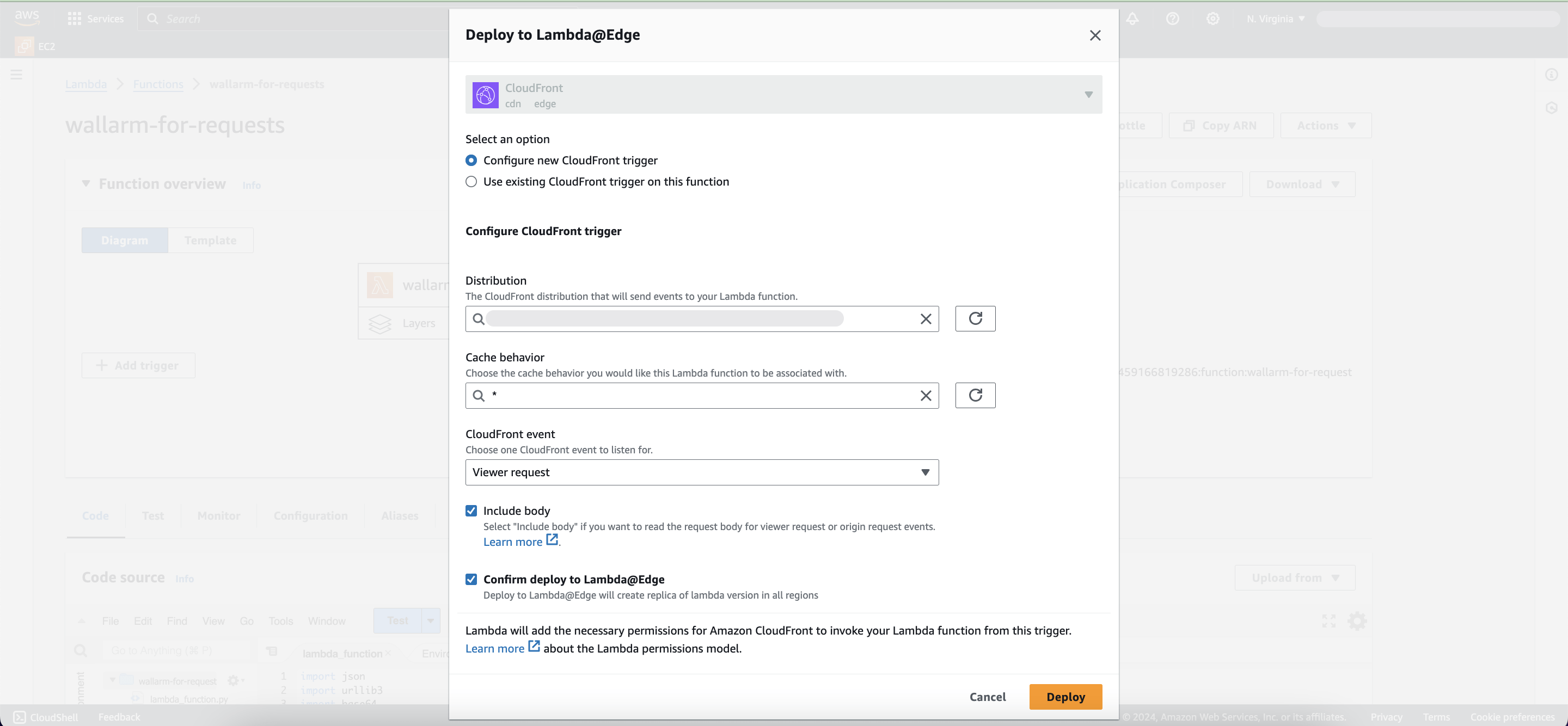 Cloudfront Wallarm Documentation