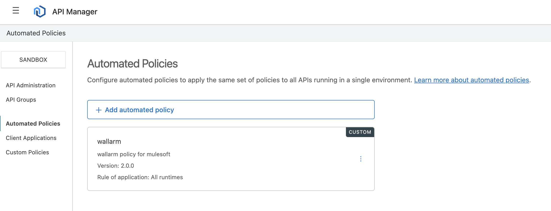Mulesoft - Wallarm Dokümantasyonu